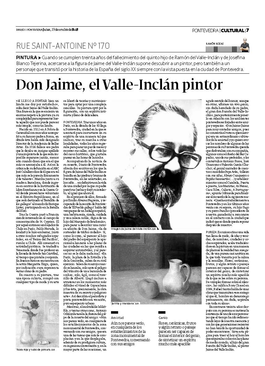 Foguetes verdes: Don Jaime, el Valle-Inclán pintor