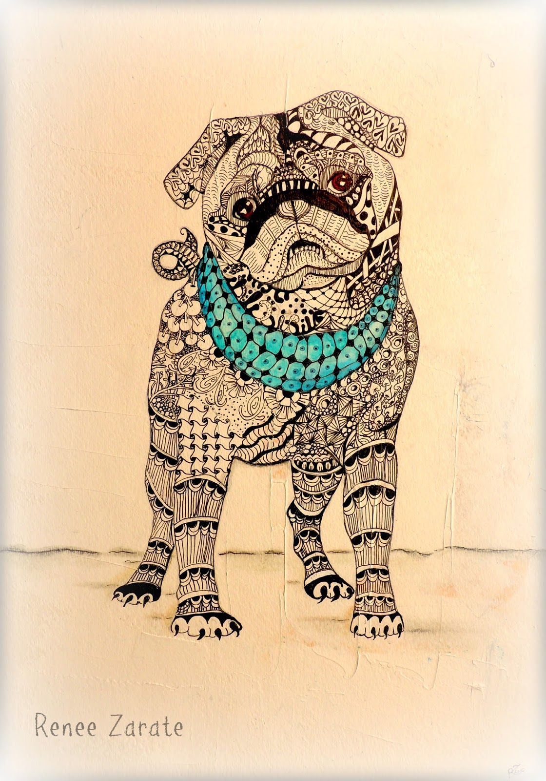 Bolton House: Zentangle A Pug Dog