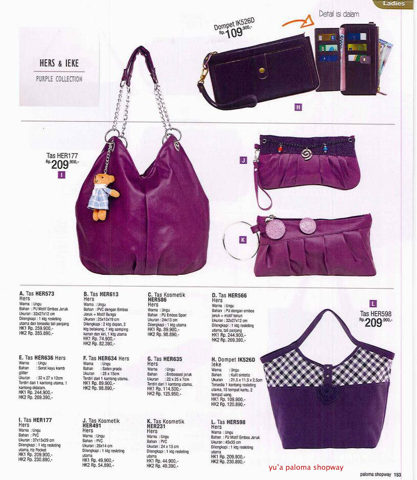 Yu`a Paloma Shopway: Katalog 24. Tas & Dompet Wanita