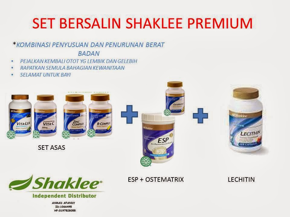 Supplement Semulajadi Dari SHAKLEE: SET BERSALIN/ SET BERPANTANG SHAKLEE