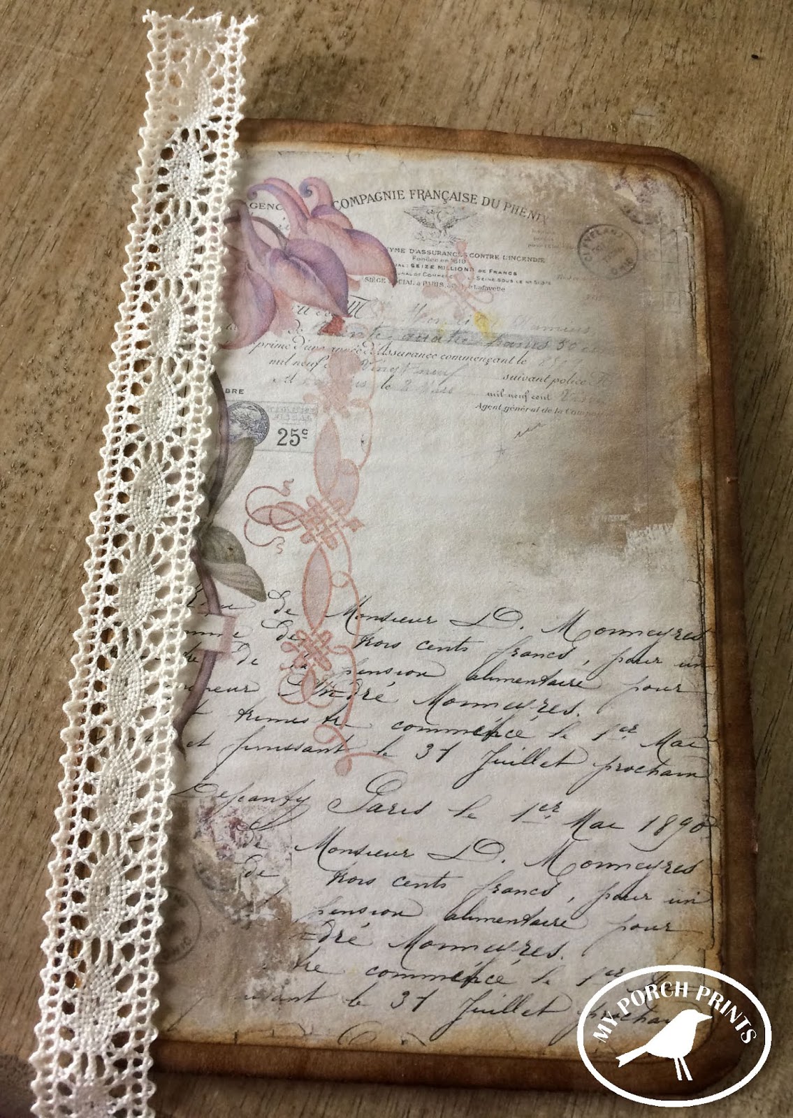 My Porch Prints: Layered Junk Journal Cover Tutorial