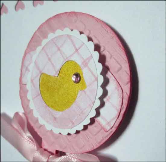 Altered Scrapbooking: Baby Rattle Card w/ Gift Bag and Knit Baby Hat