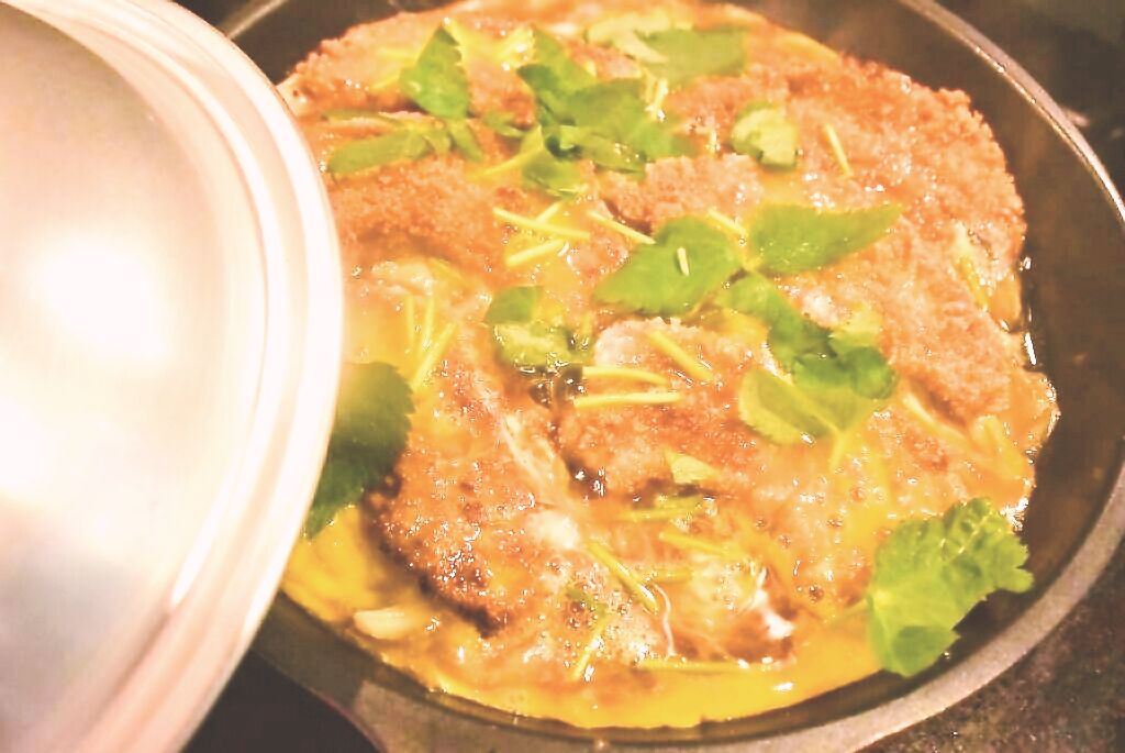 Recipes for Tom: Kurumafu no katsudon / gluten cake cutlet rice bowl