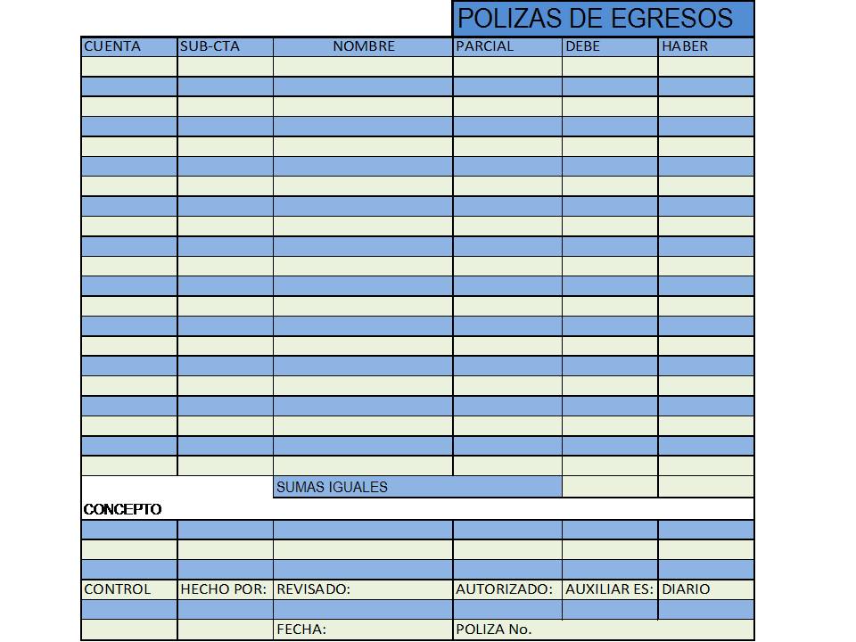 PÓLIZAS ~ CONTABILIDAD II