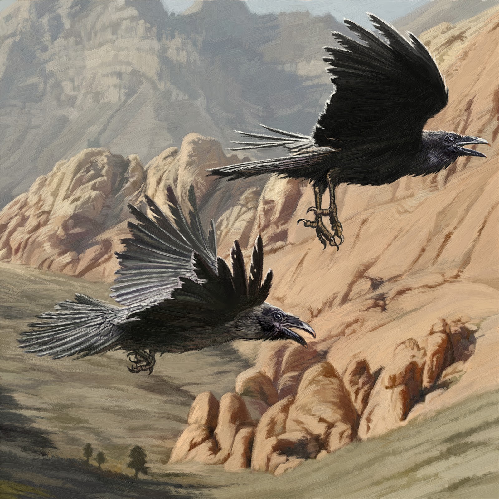 Dan Burr Illustrator: Another Raven painting