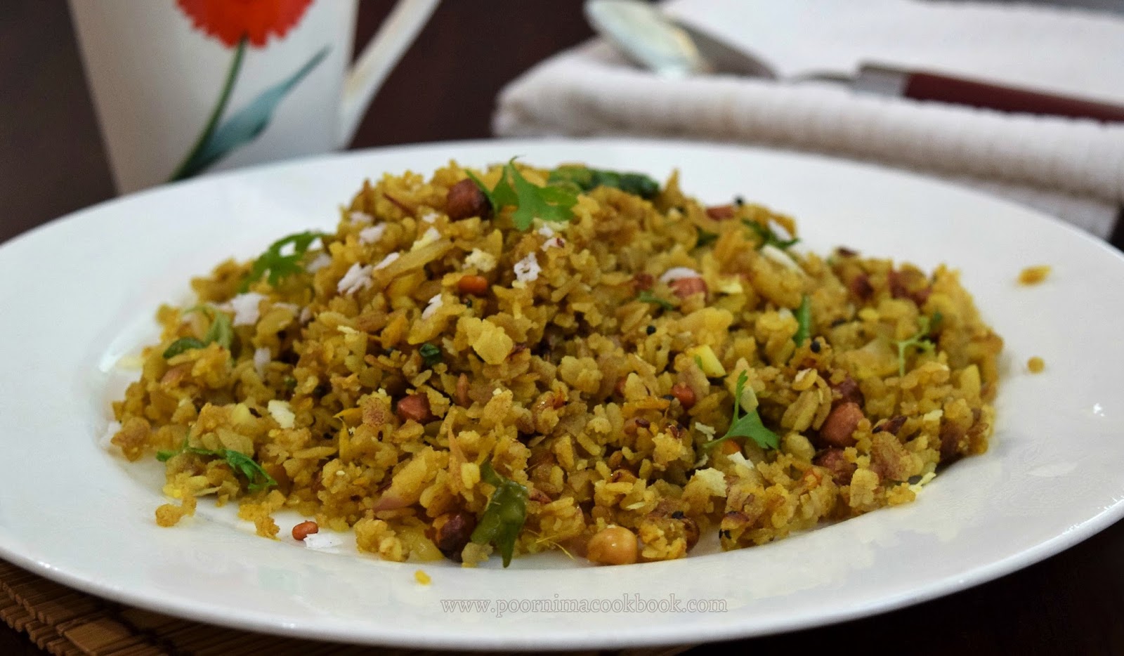 Poornima's Cook Book: Red Aval Upma / Rice Flakes Upma / Poha Upma ...