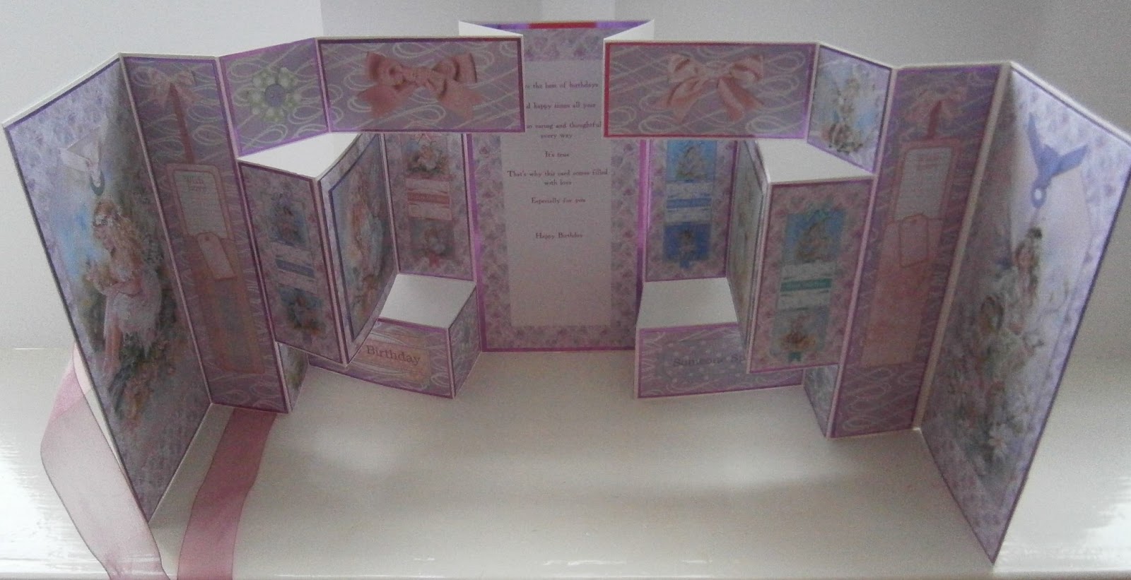 Hooked on Krafts: Tutorial for Double Tri Fold card using Faerie Poppets