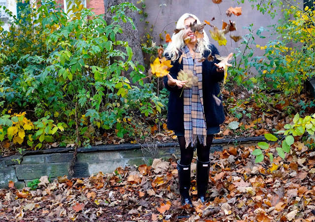 Emtalks: Autumn Days; Outfit Of The Day - Hunters, Tartan, Leather and Fur.