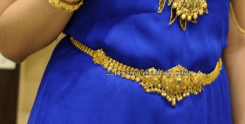 Chain Model 2 in 1 Kundan Work Vaddanam - Jewellery Designs