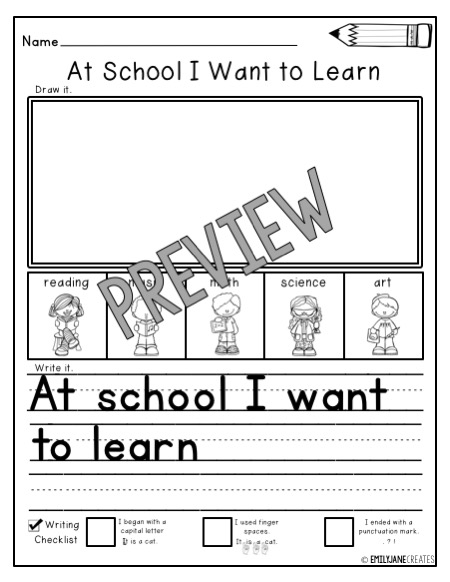 Emily Jane Creates: SEPTEMBER NO PREP LITERACY AND MATH PACKET