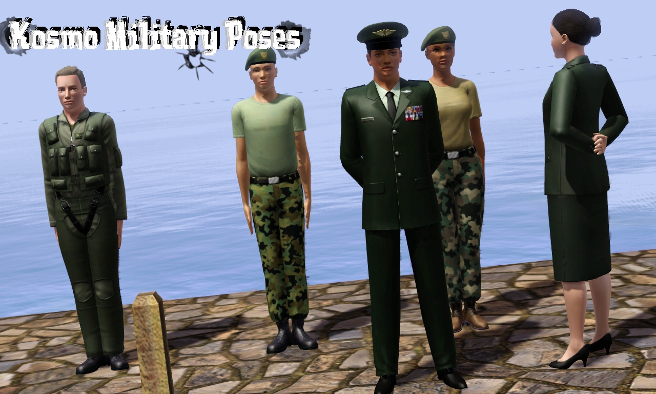 KosmoKhaos Sims: KosmoKhaos Military Pose Pack