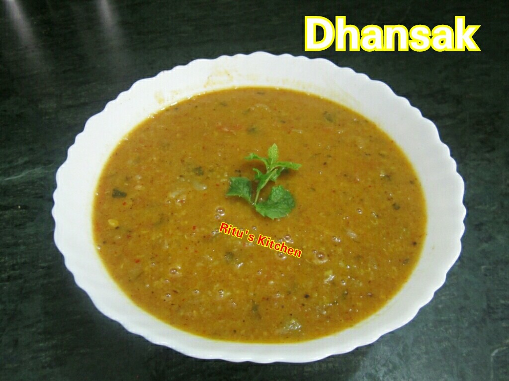 Ritu's Kitchen: Vegetarian Dhansak Recipe / Dhansak Dal Recipe / Veg ...