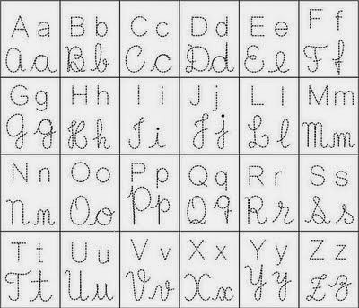 EDUCANDO E ENCANTANDO!!!: Alfabeto cursivo
