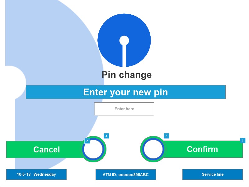 UI/UX Design for SBI ATM Display screen