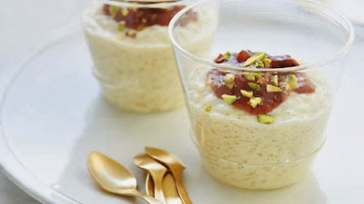 Rice pudding with date compote recipe | Arabic Food Recipes