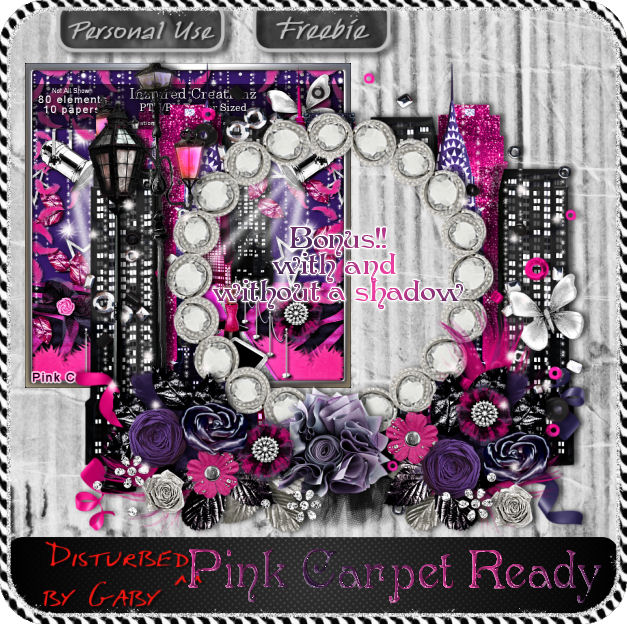 Disturbed PSP tutorials: Freebie Clusters: Pink Carpet Ready