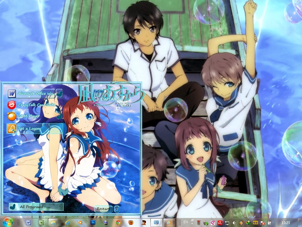 Nagi No Asukara Theme Windows 7 By andrea_37 | Anime Theme Windows 7 Skins
