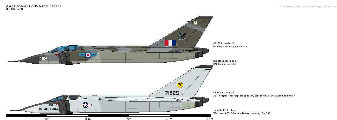 War Machines Drawn: Avro Canada CF-105 Arrow - Possible foreign users