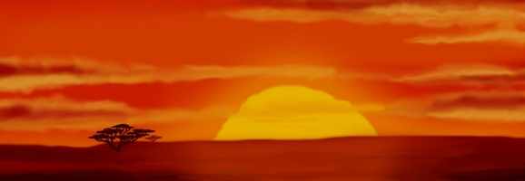 Fondo De Puesta De Sol Rey León