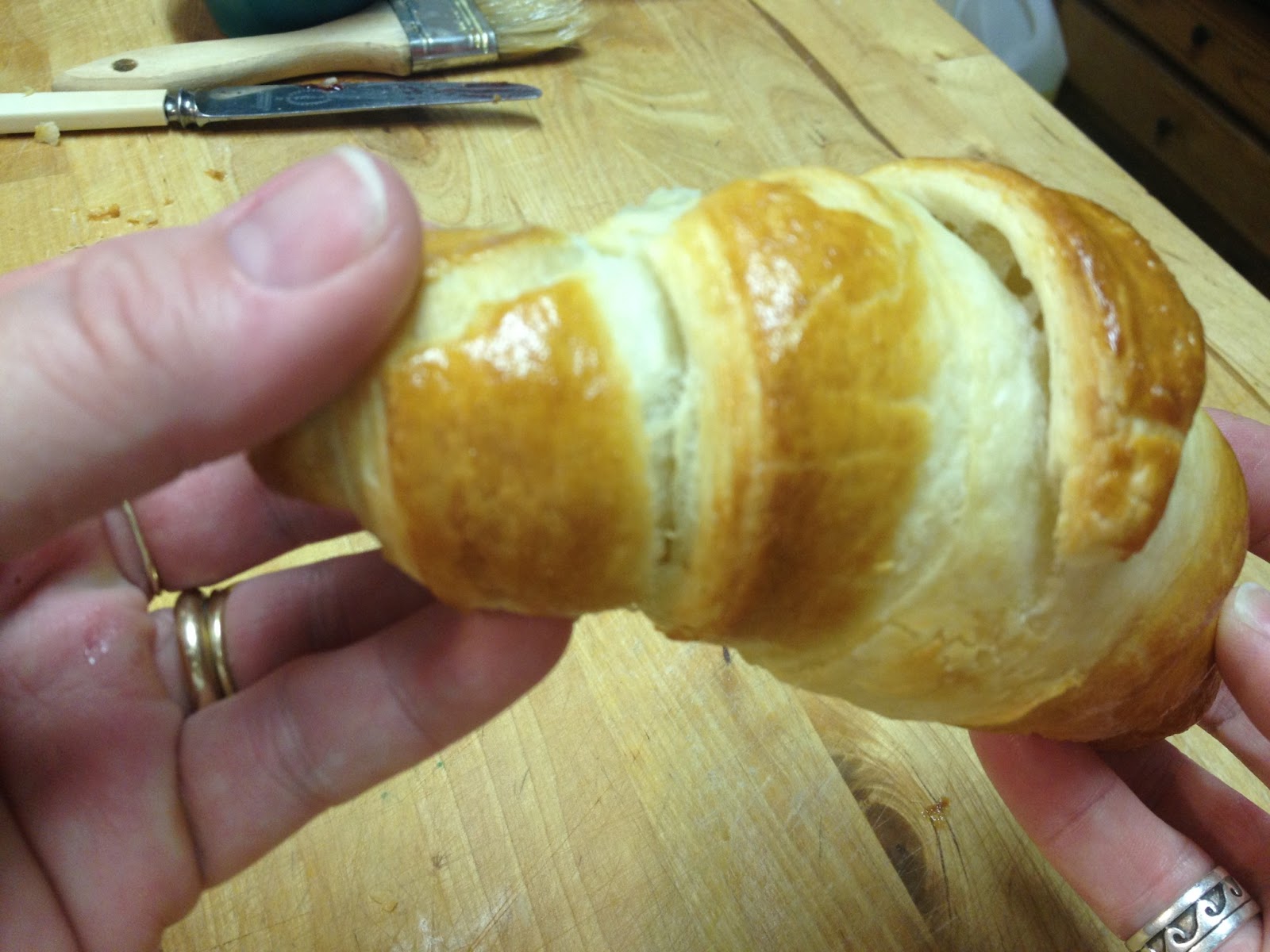 Tracy Cooks in Austin: Croissants Rich Buttery Delicious and a new method