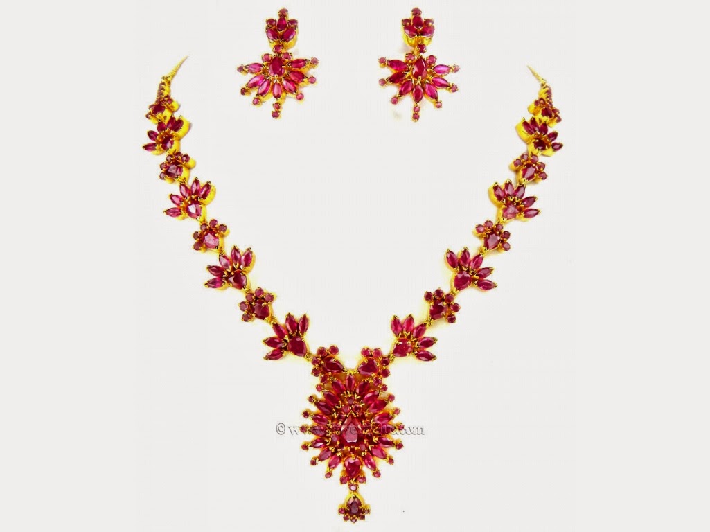 Jewellery Designs : Designer Ruby Necklace