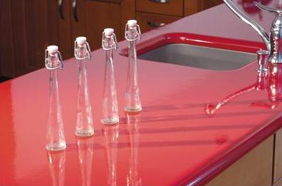 Delorme Designs: SEEING RED!! RED COUNTERTOPS.