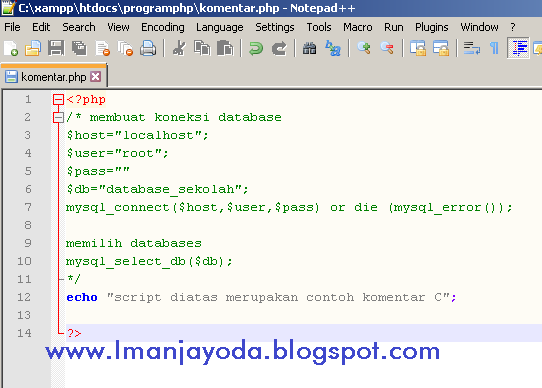 3 Macam Penulisan Komentar di PHP