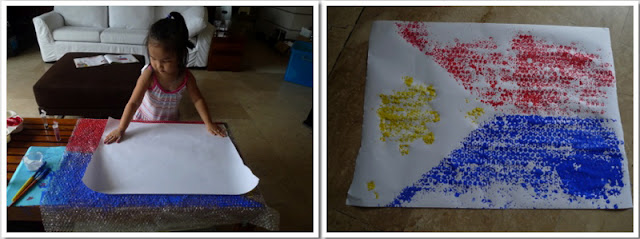 DIY Corporate Mom: Holiday Play: Bubble Wrap Flag