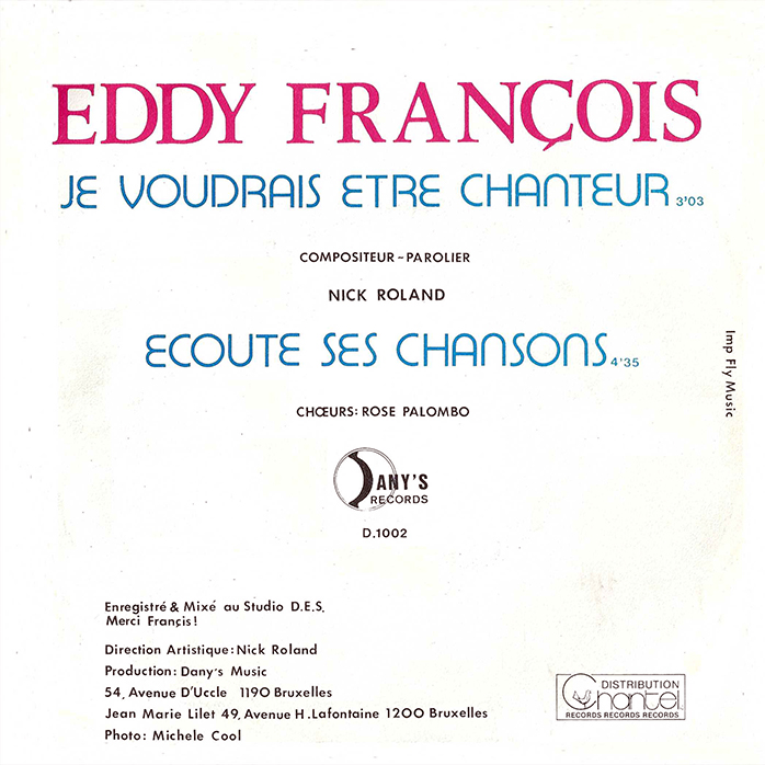 les sensass sillons: Eddy François - 45t (1984)