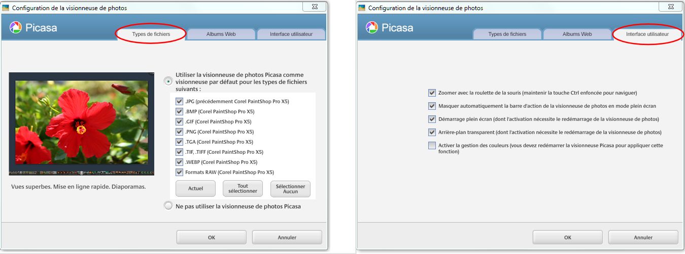 PICASA en bref: La visionneuse d'images de Picasa