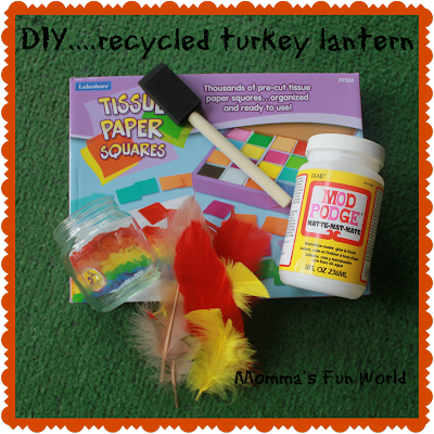 Momma's Fun World: DIY recycled turkey lantern