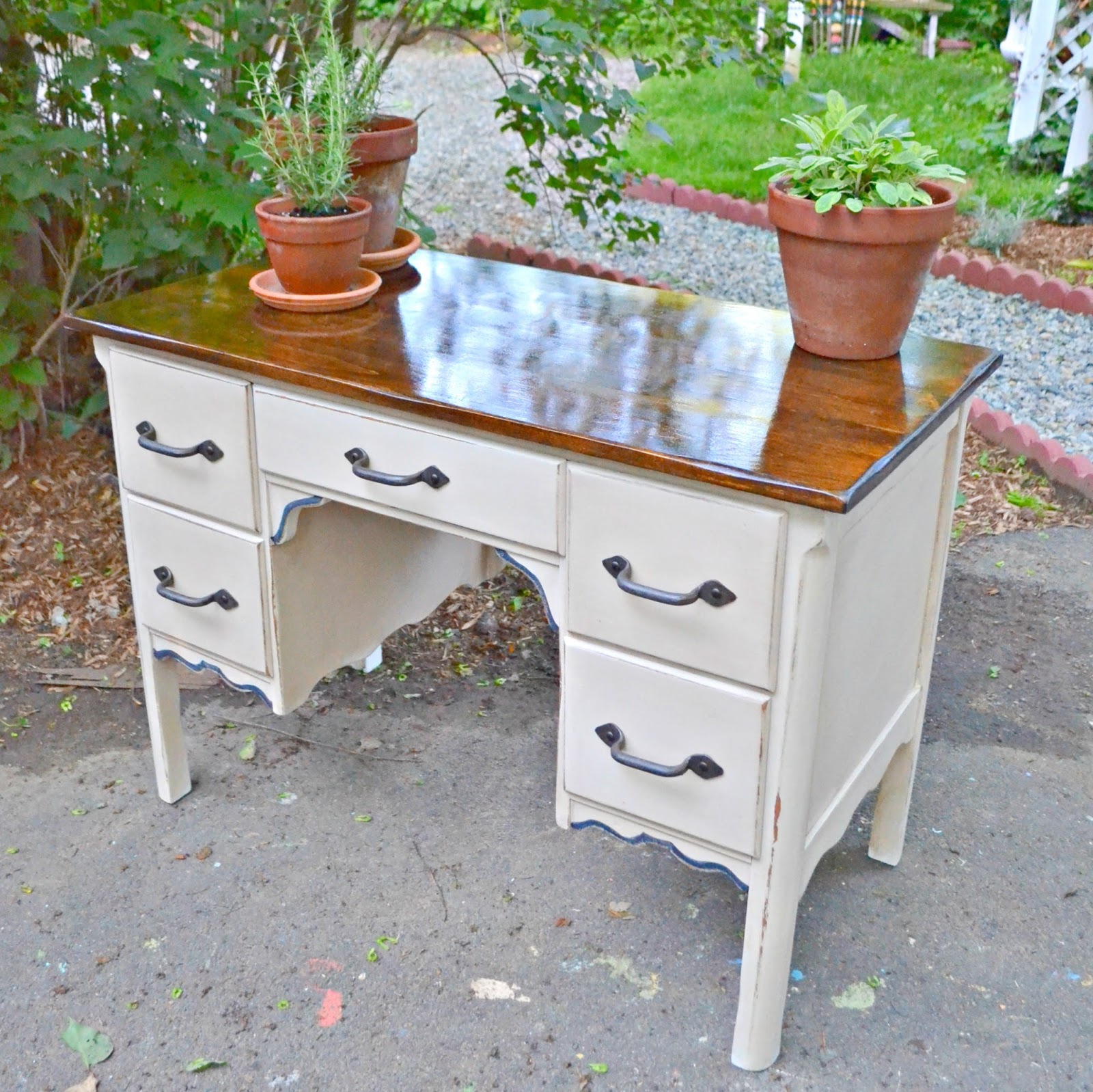 Heir and Space: An Antique Desk in Cream