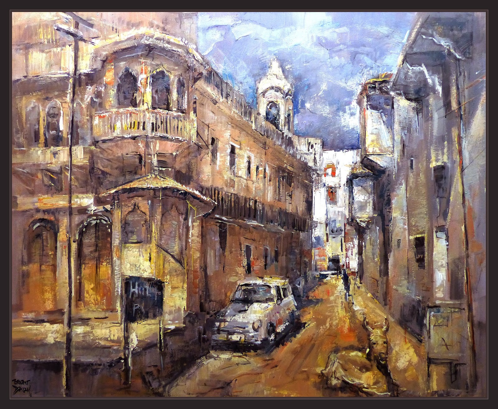 Ernest Descals.Artista Pintor: ESCENAS-INDIA-PINTURA-CALLES-CALCUTA ...