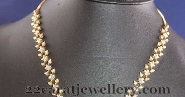 Very Simple Diamond Set - Jewellery Designs