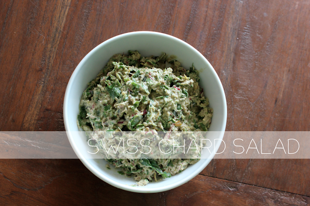 The Scribble Pad: CSA Inspired: Swiss Chard Salad