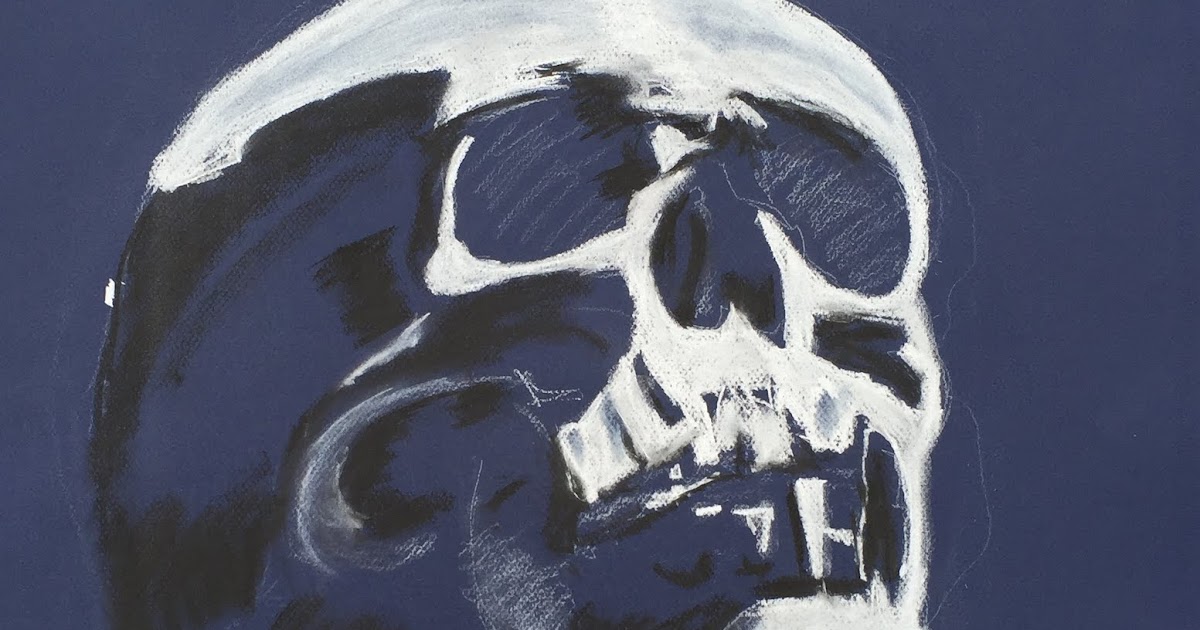 Scribbling With Spirit: Skull in Charcoal