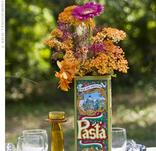 Hearts & Flowers: Decorating For Your Wedding Day: Easy Italian Centerpiece