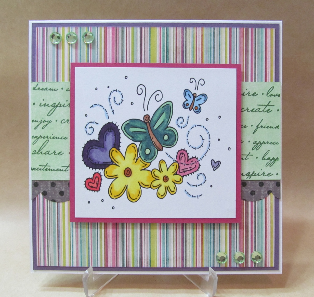Savvy Handmade Cards: Colorful Butterfly Card