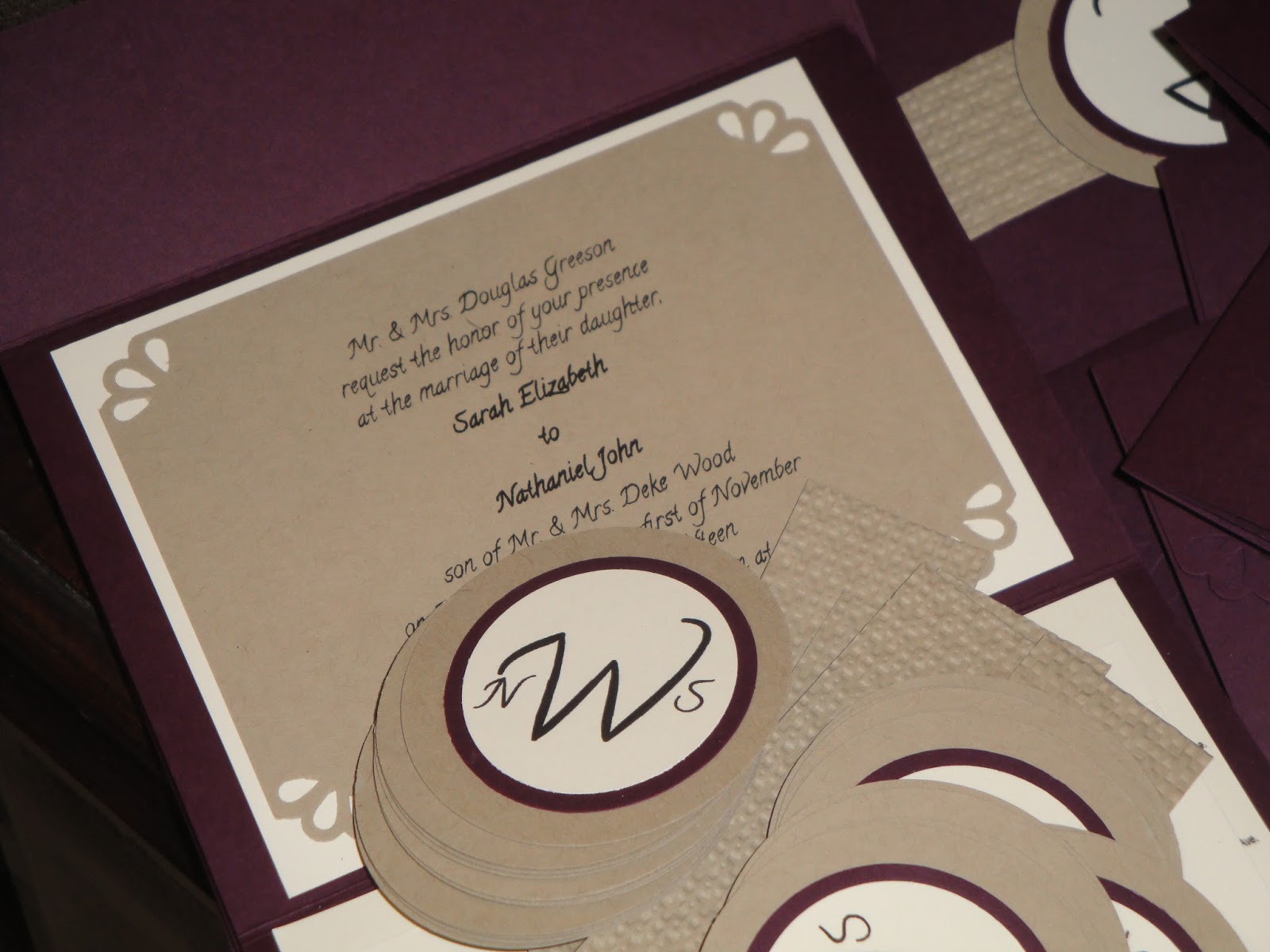 Stamp with Susie: Nathan & Sarah's wedding invitation!
