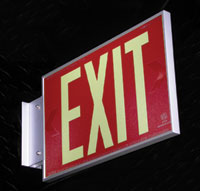 Tritium Exit Signs