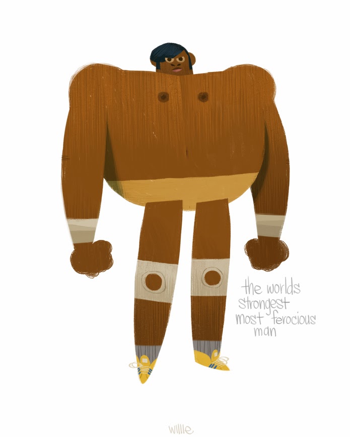 dibujos, the art of willie: the worlds strongest most ferocious man