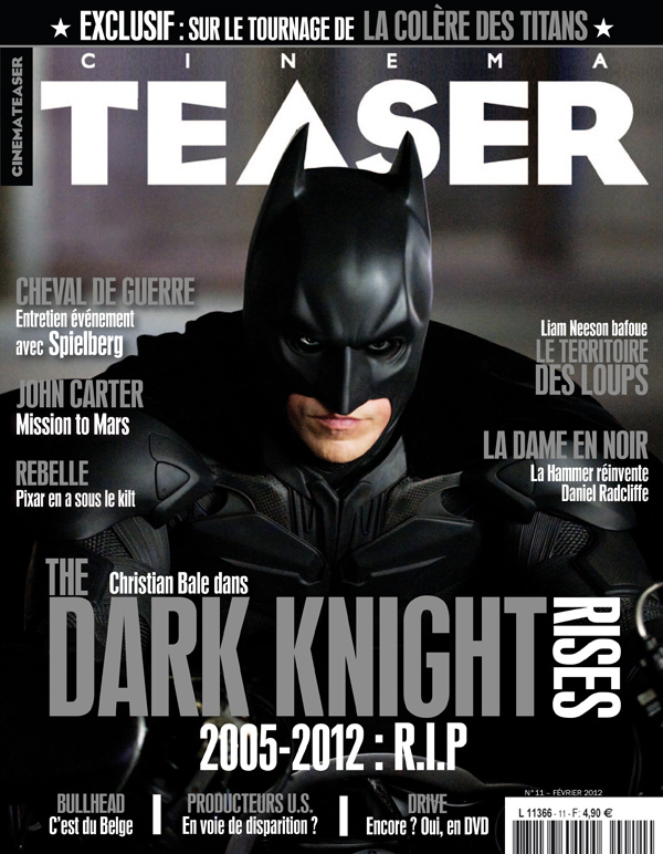 Hq e Gibi: The Dark Knight Rise é capa da revista CINEMA TEASER