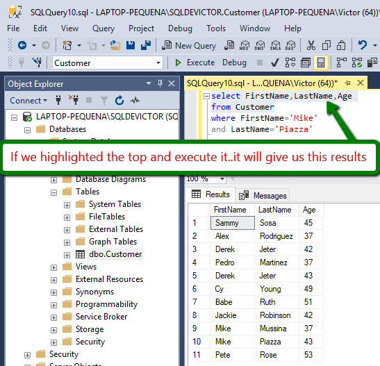 Select ,Update ,Delete and Drop statement - SQL Classes 101