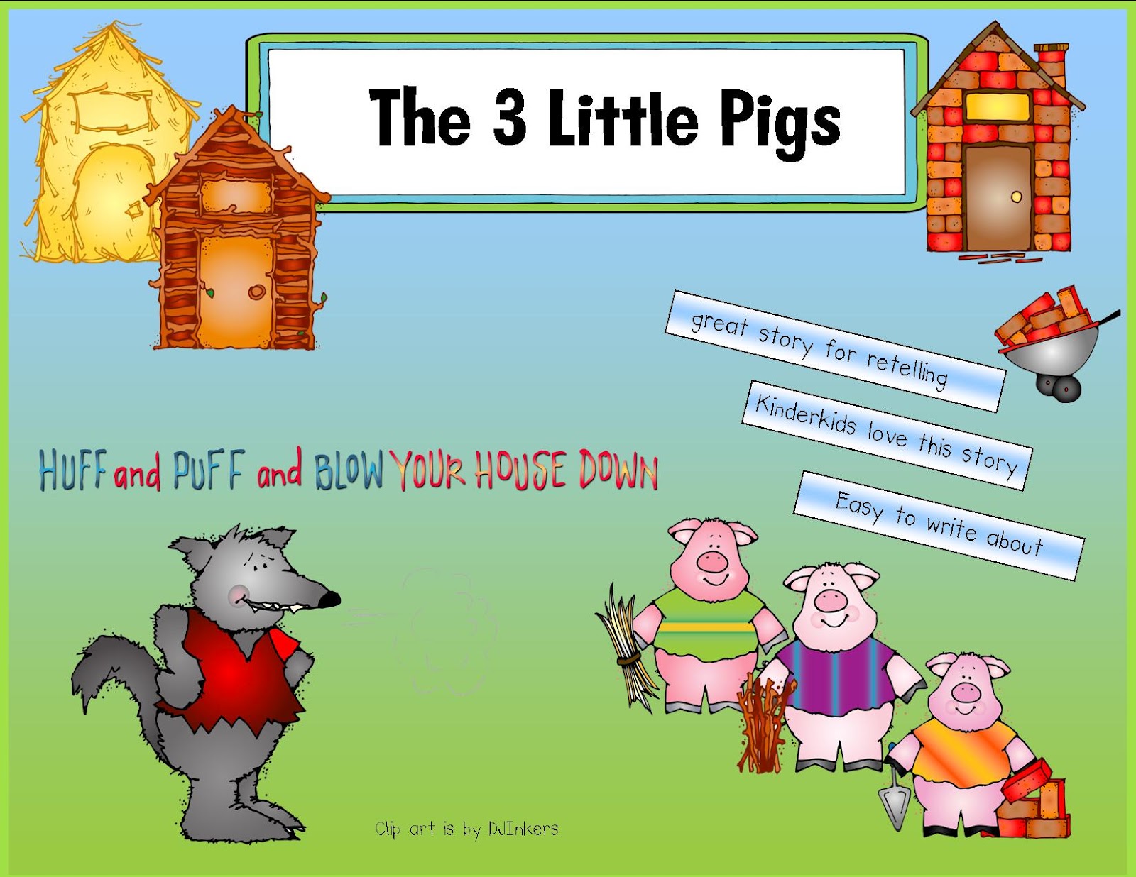 Kindergarten Crayons: Retelling With The 3 Little Pigs