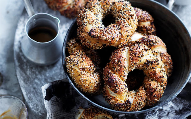 Sesame Turkish ring breads recipe | Arabic Food Recipes