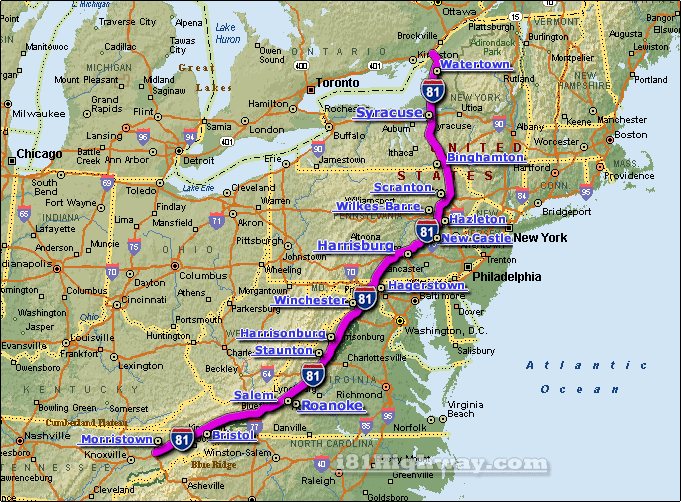 81 South Hwy Usa Map - Map