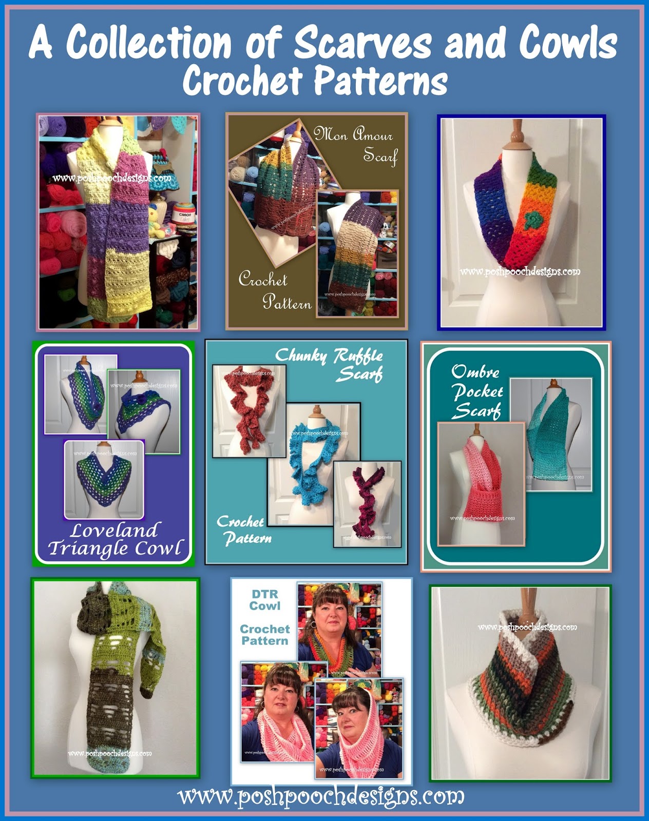 Posh Pooch Designs : Crochet Pattern Collection of Scarves and Cowls ...