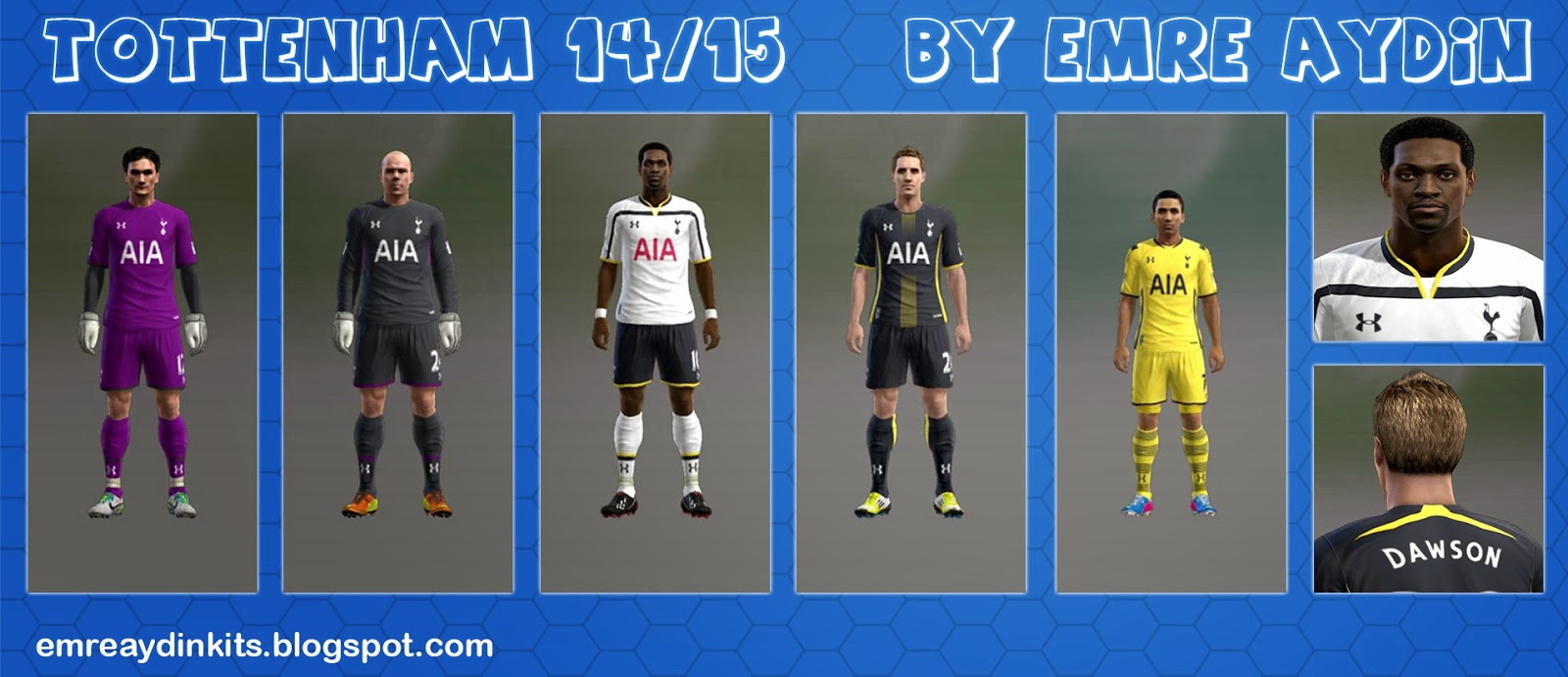 pes-modif: PES 2013 Tottenham Hotspur 14/15 Kits by Emre Aydin