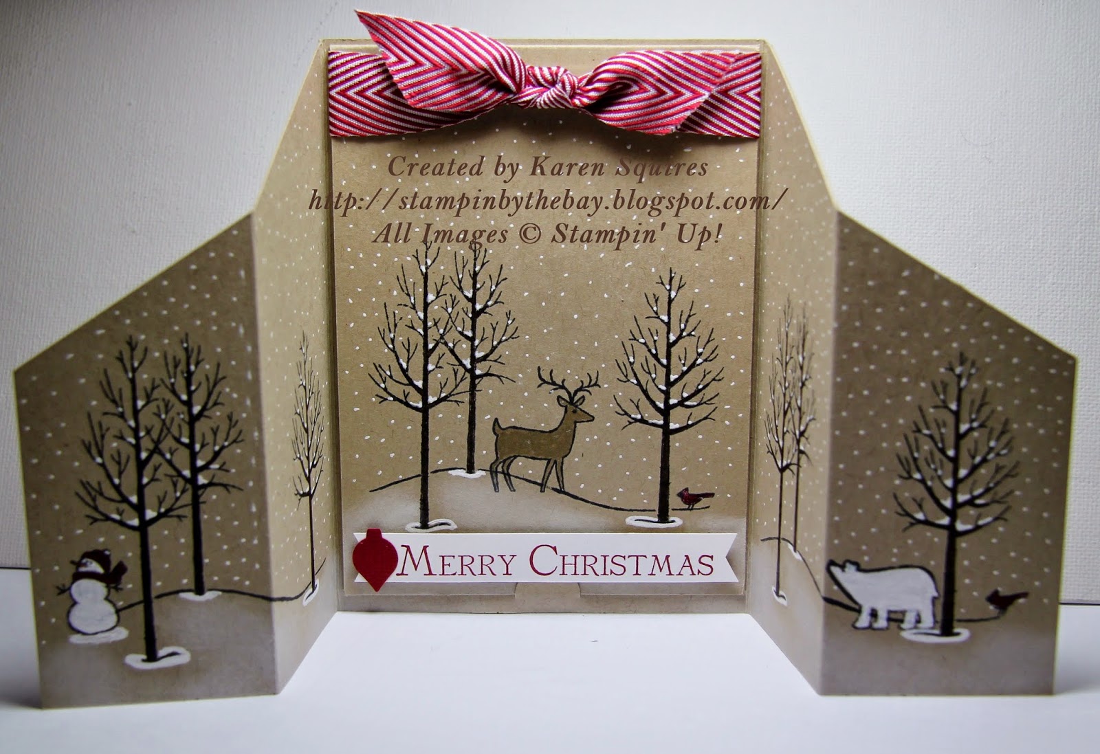 Stampin' By The Bay: White Christmas Stand Up Card