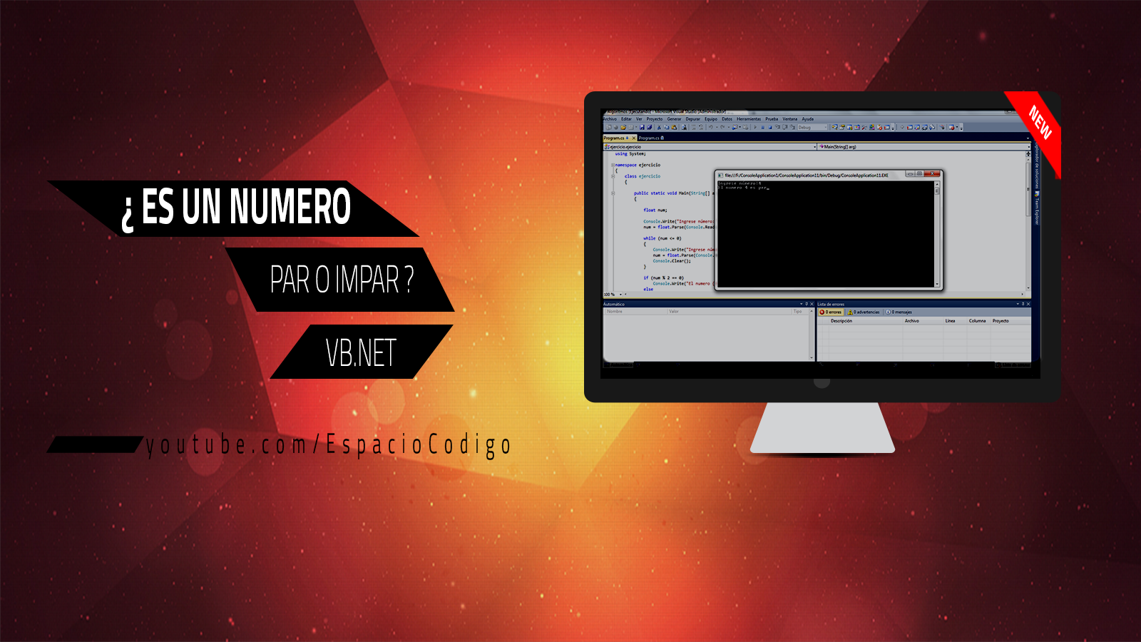 Numero par o impar VB Aplicación de Consola - Espacio Codigo